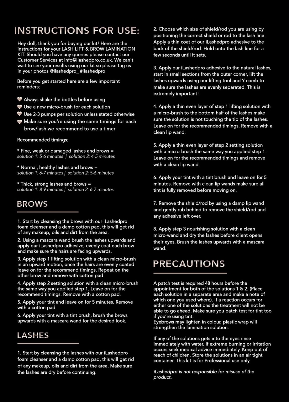 LASH LIFT & BROW LAMINATION KIT - iLASHEDPRO